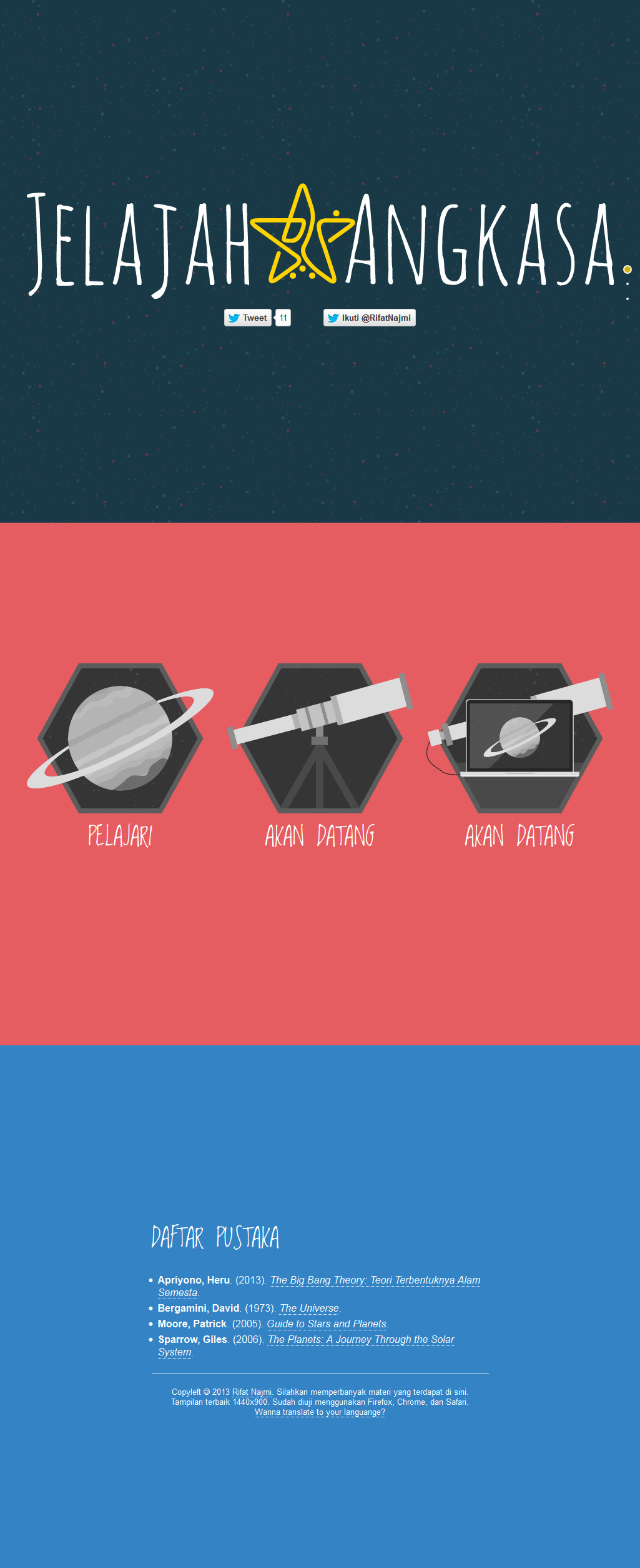 Jelajah Angkasa - Flat Design Inspiration