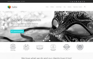 Salbii WordPress Responsive site - Flat Design Inspiration